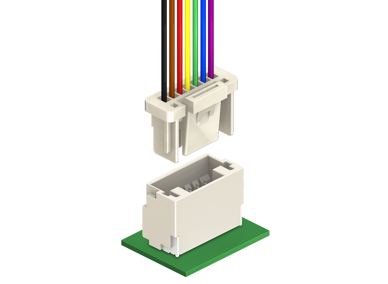 1.0mm Wire To Board Housing Single Row Lock Connector 1600H-XX-LK
