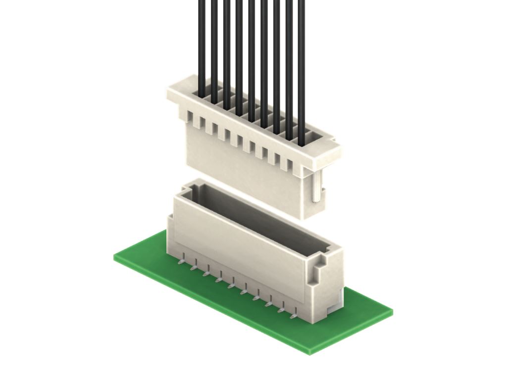 1.0mm Wire To Board Housing Single Row Connector 1600H-XX